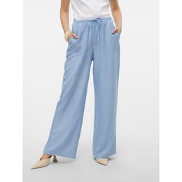 V&eacute;ro Moda Vero Moda Damen Schlupfhose &raquo;VMMELANEY HW LOOSE PANT WVN GA NOOS&laquo; Kunstfaser, loose fit blau M (38), N-Gr