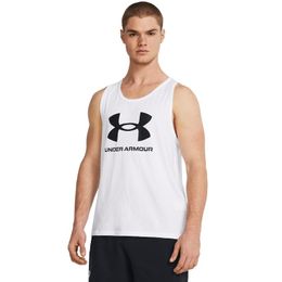 Under Armour Damen Trainingstop &raquo;UA Sportstyle Tanktop mit Logo&laquo; leichtes Material, schnell trocknendes Gewebe wei&szlig; L