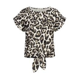 Cloud 5ive Damen CLOUD 5IVE T-Shirt &raquo;CLOUD 5IVE Top withknot detail and leo print&laquo; 1 Stk. L