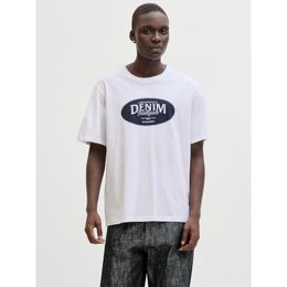 Jack & Jones Jack & Jones Herren Rundhalsshirt &raquo;JJEDOVER DENIM TEE SS O-NECK SN&laquo; mit Logobranding XS