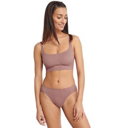 Sloggi Damen Sloggi Bustier &raquo;ZERO Feel Bliss&laquo; Packung, 1 mit Stretch-Spitze und herausnehmbaren Pads braun M, N-Gr