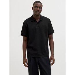 Jack & Jones Jack & Jones Herren Poloshirt &raquo;JJEAUSTIN POLO SS NOOS&laquo; Materialmix, regular fit schwarz XXL