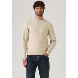 Levi's Levi's Herren Rundhalspullover &raquo;LIGHTWEIGHT HM SWEATER&laquo; Feingerippte Abschl&uuml;sse wei&szlig; M