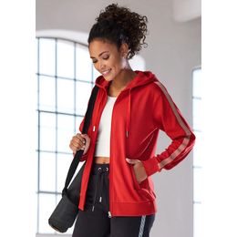H.I.S. H.I.S Damen Kapuzensweatjacke mit seitlichem Tapestreifen XS (32/34)