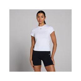MP Damen Basics K&ouml;rperbetontes Kurzarm-T-Shirt &ndash; Wei&szlig; - S