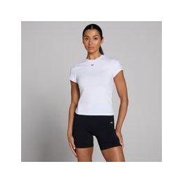 MP Damen Basics K&ouml;rperbetontes Kurzarm-T-Shirt &ndash; Wei&szlig; - M