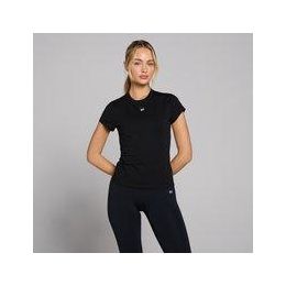 MP Damen Basics K&ouml;rperbetontes Kurzarm-T-Shirt &ndash; Schwarz - S