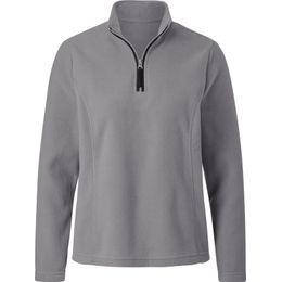 CR&Eacute;ATION L Damen Fleeceshirt mit Antipilling-Ausr&uuml;stung steingrau Gr&ouml;&szlig;e 44