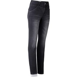 CR&Eacute;ATION L Damen Stretch-Jeans mit streckender Seitennaht black denim Gr&ouml;&szlig;e 38