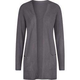 CR&Eacute;ATION L Damen Longstrickjacke in Viskose-Qualit&auml;t anthrazit Gr&ouml;&szlig;e 38