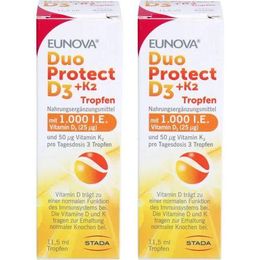 STADA Eunova DuoProtect D3+K2 1000 I.E./50 ?g Tropfen Set 2x11,5 ml