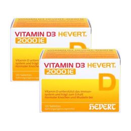 Vitamin D3 Hevert 2000 I.E. Tabletten Set (2x120St) 240 St