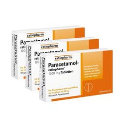 PARACETAMOL-ratiopharm 1.000 mg Tabletten (3x10 St) 3 St