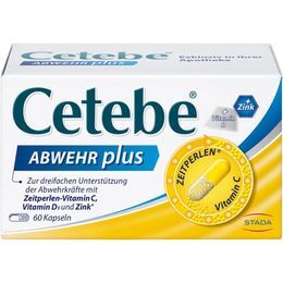 STADA Cetebe Abwehr plus Vitamin C+Vitamin D3+Zink Kaps. 60 St