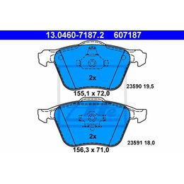 ATE Bremsensatz, Scheibenbremse Bremsensatz-Vorderachse SG00000D23 Hinterachse bel&uuml;ftet 316mm 20mm f&uuml;r Volvo
