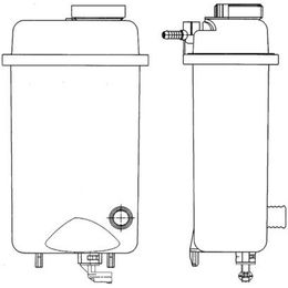 Mahle Ausgleichsbeh&auml;lter, K&uuml;hlmittel mit K&uuml;hlmittelstandsensor schwarz f&uuml;r BMW 1741167 1723071 17111723071 CRT 52 000S