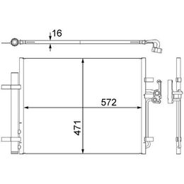 Mahle Kondensator, Klimaanlage f&uuml;r LAND ROVER FORD VOLVO 1405365 6G9119710CB 1677879 AC 441 000S