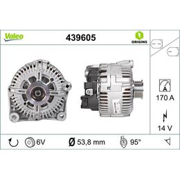 Valeo Generator NEW ORIGINAL PART 14V 170A f&uuml;r BMW 12317801173 7796125 439605