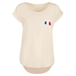 F4NT4STIC Long Cut T-Shirt France Frankreich Flagge Fahne in Whitesand | Gr.: L