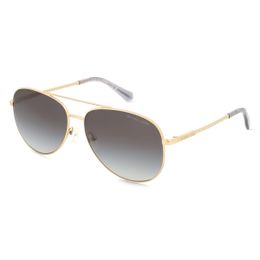 Michael Kors 0MK1172 PERLEDO | Damen-Sonnenbrille | Fassung: Vollrand, Pilot, Metall, Gold Hell | Glasfarbe: Grau Verlaufend