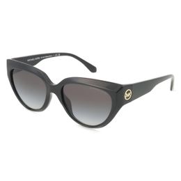 Michael Kors 0MK2241U BOCA RATON | Damen-Sonnenbrille | Fassung: Vollrand, Cat Eye, Kunststoff, Schwarz | Glasfarbe: Grau Verlaufend