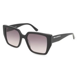 K by KARL LAGERFELD Karl Lagerfeld KL6036S N | Damen-Sonnenbrille | Fassung: Vollrand, Eckig, Zylonit (Celluloseacetat), Schwarz | Glasfarbe: Grau Verlaufend