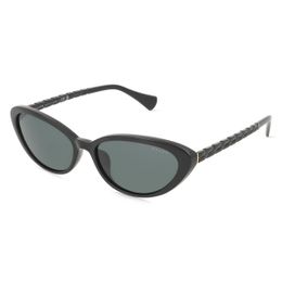 Ralph Lauren Ralph 0RA5338U | Damen-Sonnenbrille | Fassung: Vollrand, Butterfly, Kunststoff, Schwarz Gl&auml;nzend | Glasfarbe: Grau Verlaufend