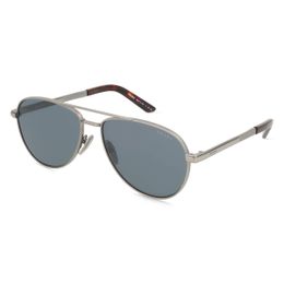 Prada 0PR A54S | Herren-Sonnenbrille | Fassung: Vollrand, Pilot, Metall, Gun Matt | Glasfarbe: Grau