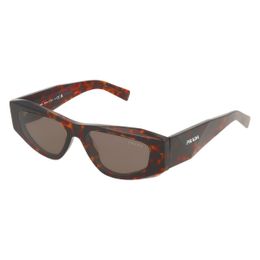 Prada 0PR B19S | Herren-Sonnenbrille | Fassung: Vollrand, Pilot, Acetat, Braun Orange | Glasfarbe: Braun