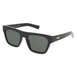 Prada 0PR C03S | Herren-Sonnenbrille | Fassung: Vollrand, Eckig, Acetat, Schwarz | Glasfarbe: Grau