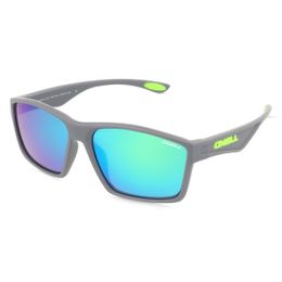 O`Neill O'NEILL ONS 9024 2.0 | Herren-Sonnenbrille | Fassung: Vollrand, Quadratisch, Kunststoff, Grau Gr&uuml;n | Glasfarbe: Gr&uuml;n