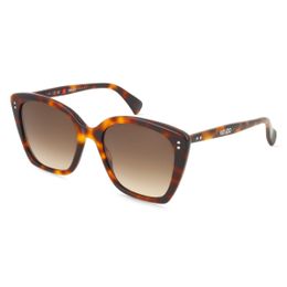 Kenzo KZ40209I BOKE FLOWER | Damen-Sonnenbrille | Fassung: Vollrand, Butterfly, Acetat, Havanna | Glasfarbe: Braun