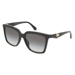Michael Kors 0MK2256U MENAGGIO | Damen-Sonnenbrille | Fassung: Vollrand, Quadratisch, Acetat, Schwarz | Glasfarbe: Grau Verlaufend