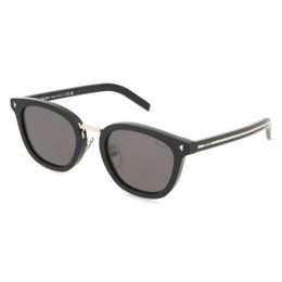 Prada 0PR C01SD | Herren-Sonnenbrille | Fassung: Vollrand, Cat Eye, Acetat, Schwarz | Glasfarbe: Grau