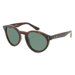 Ray-Ban 0RBR0505S | Unisex-Sonnenbrille | Fassung: Vollrand, Panto, Kunststoff, Havanna | Glasfarbe: Gr&uuml;n