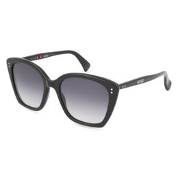 Kenzo KZ40209I BOKE FLOWER | Damen-Sonnenbrille | Fassung: Vollrand, Butterfly, Acetat, Schwarz | Glasfarbe: Grau