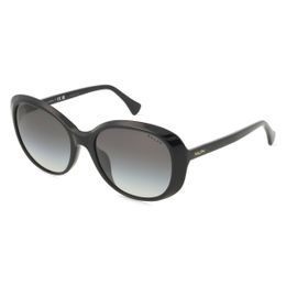 Ralph Lauren Ralph 0RA5335U | Damen-Sonnenbrille | Fassung: Vollrand, Rund, Acetat, Schwarz Gl&auml;nzend | Glasfarbe: Grau Verlaufend