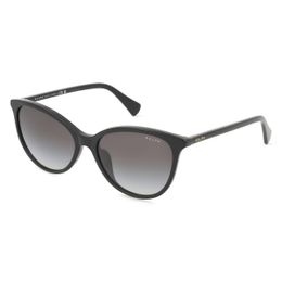 Ralph Lauren Ralph 0RA5339U | Damen-Sonnenbrille | Fassung: Vollrand, Panto, Acetat, Schwarz Gl&auml;nzend | Glasfarbe: Grau Verlaufend