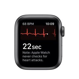 Apple Watch Series 5 (2019) GPS 44 mm - Aluminium Space Grau - Nike Sportarmband Schwarz