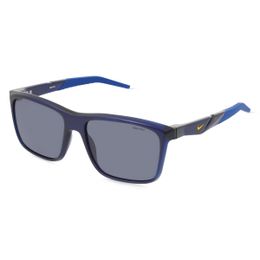 Nike NKIO0103X RADEON BYTE | Herren-Sonnenbrille | Fassung: Vollrand, Eckig, Kunststoff, Blau Dunkel | Glasfarbe: Blau