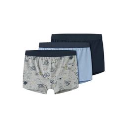 name it Boxershorts Jungen Gr&ouml;&szlig;e 158/164 creme / navy / himmelblau / grau