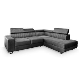 MASSENO Ecksofa mit Schlaffunktion Nola &brvbar; grau &brvbar; Ma&szlig;e (cm): B: 253 H: 88 &raquo; H&ouml;ffner