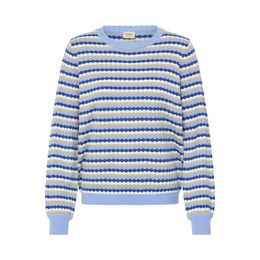 Fransa Pullover 'FRCaia Pu 3' Damen Gr&ouml;&szlig;e XXL kobaltblau / hellblau / wei&szlig;