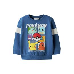 name it Sweatshirt 'NMMJussy Pokemon' Jungen Gr&ouml;&szlig;e 110 dunkelblau / gr&uuml;n / rot / wei&szlig;