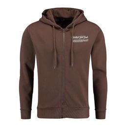 Key Largo Zip-Up Hoodie 'Path' male Brown size XL