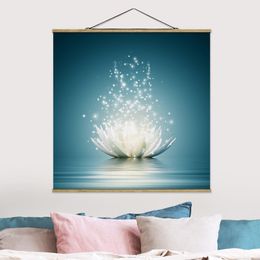 Bilderwelten Stoffbild mit Posterleisten Magische Lotusbl&uuml;te