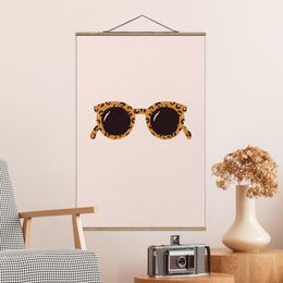 Stoffbild mit Posterleisten Illustration Sonnenbrille