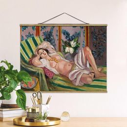 Stoffbild mit Posterleisten Henri Matisse - Odalisque mit Magnolien