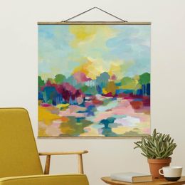 Bilderwelten Stoffbild mit Posterleisten Motte und Kristalle