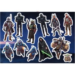 Bilderwelten Wandtattoo Illustration selbstklebend Wandaufkleber - Mandalorian Iconic Figures - Wandsticker Kinderzimmer Baby M&auml;dchen Jungen